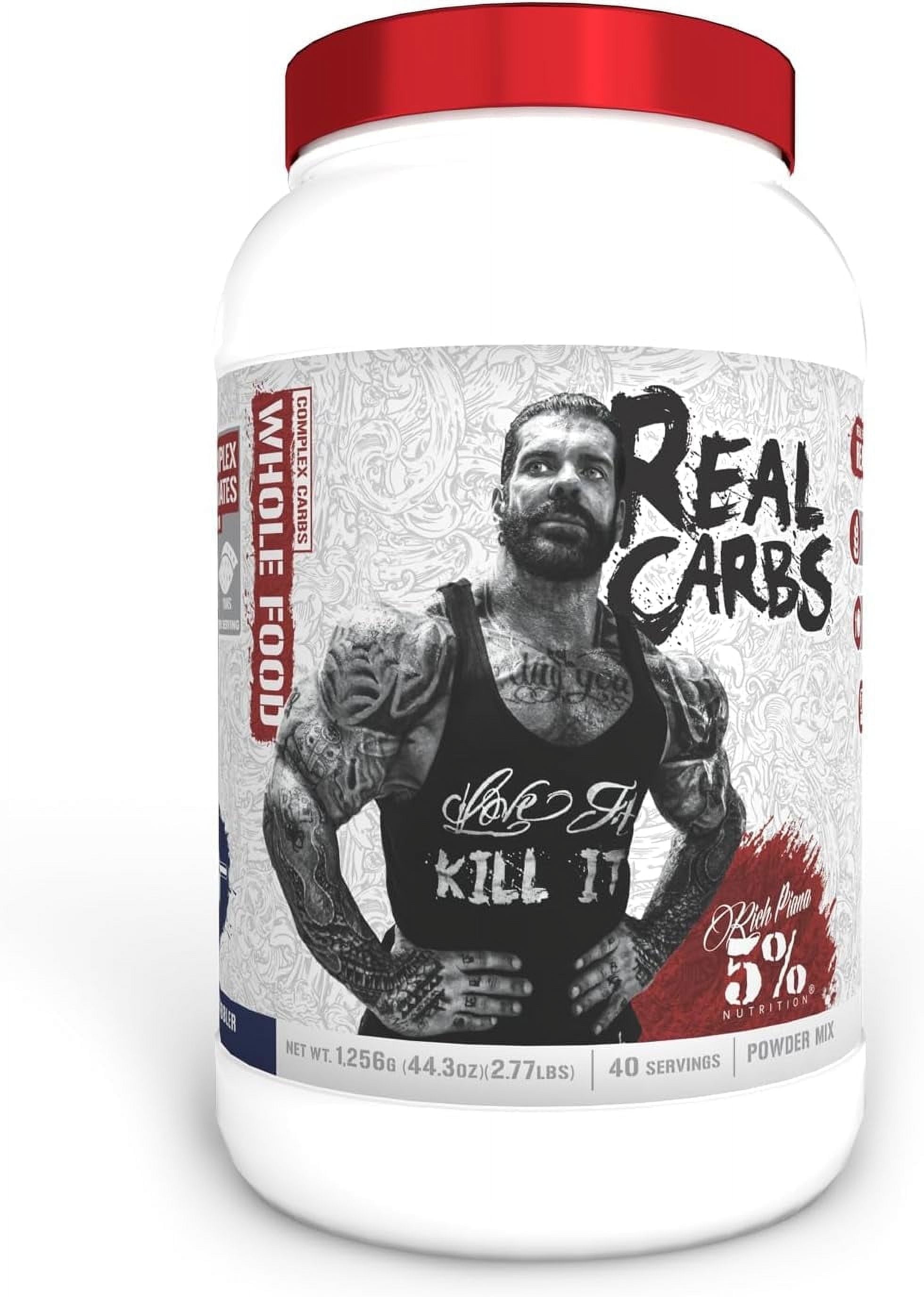 5% Nutrition Rich Piana Real Carbs Supplement with Real Food Complex ...