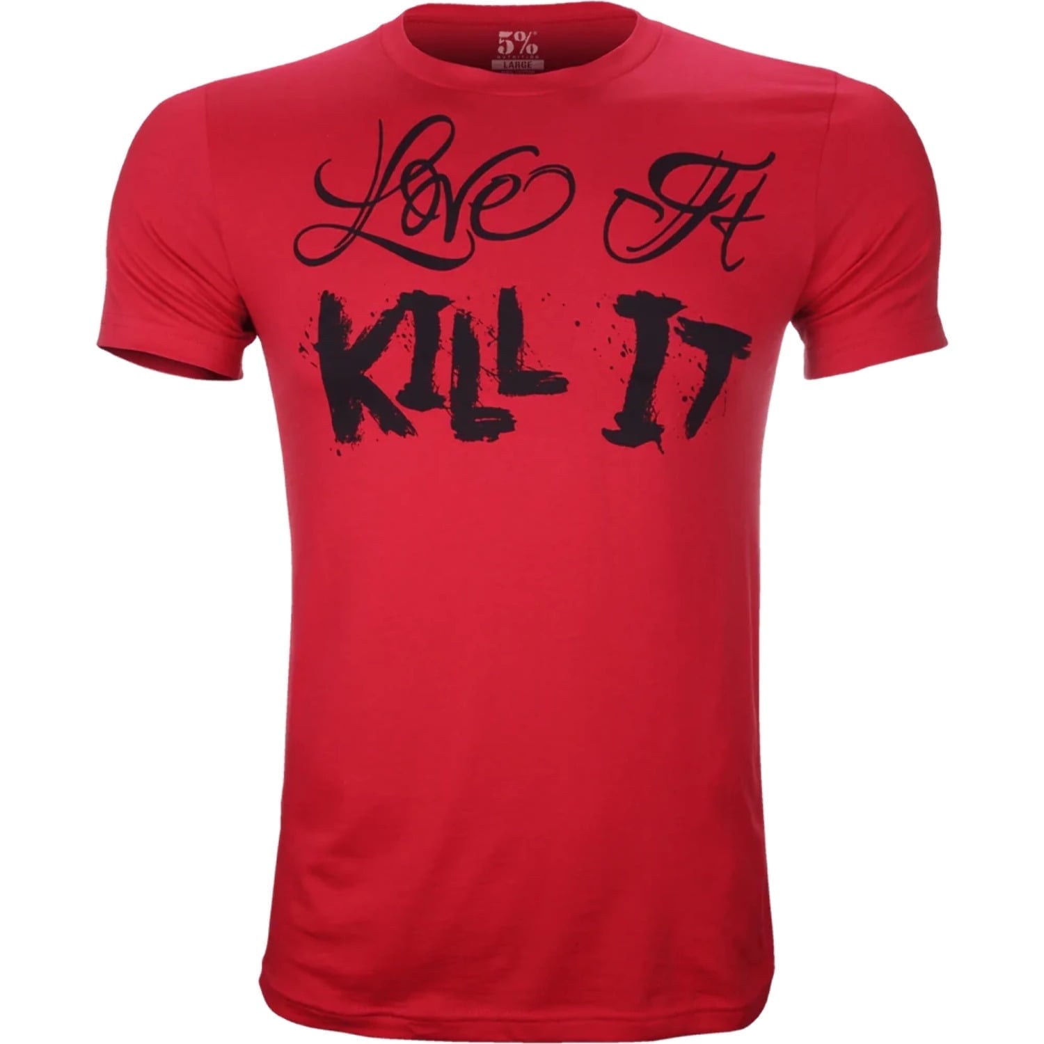 5% Nutrition Rich Piana Red Muscle T-Shirt, Love It Kill It Cotton ...