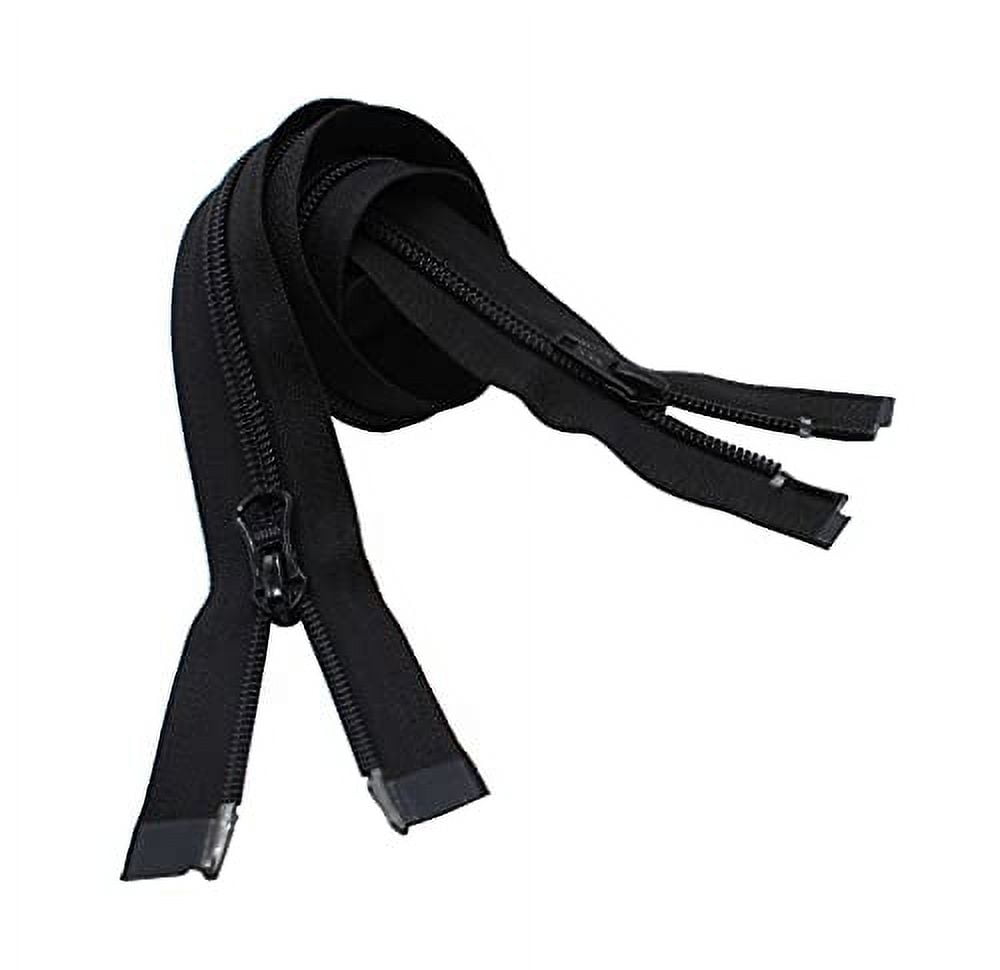 #5 Nylon Coil Black YKK Jacket 2-Way Separating Zipper - Choose Your ...