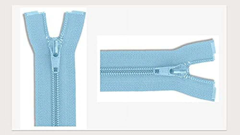#5 Nylon Coil Candy Blue YKK Jacket Separating Medium Weight Zipper ...