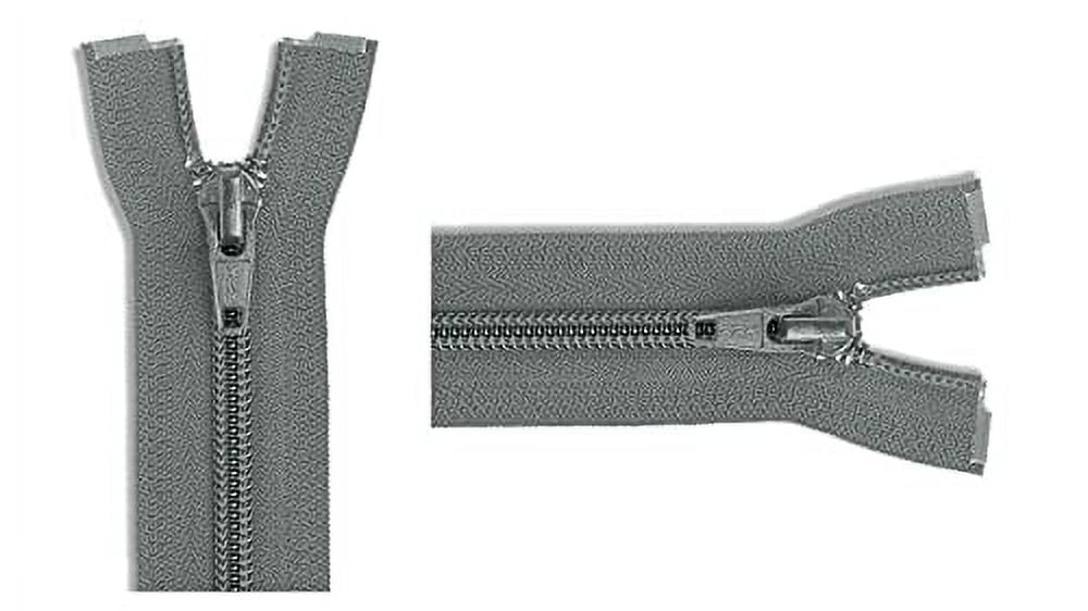 #5 Nylon Coil Dark Grey YKK Jacket Separating Medium Weight Zipper ...