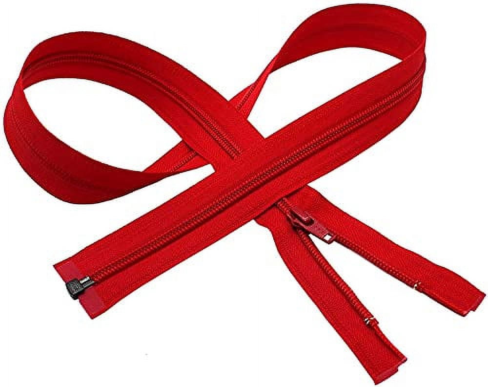 #5 Nylon Coil Hot Red YKK Jacket Separating Medium Weight Zipper ...