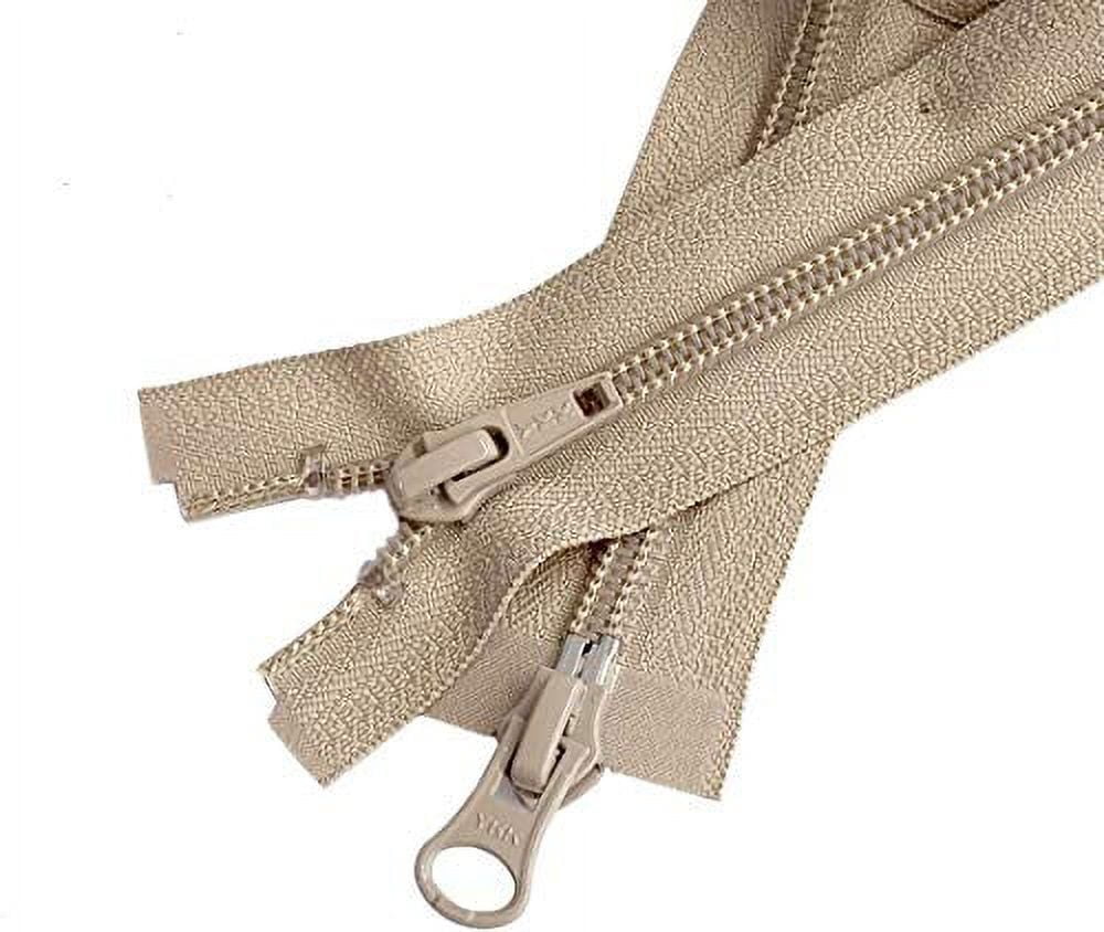 #5 Nylon Coil Separating Beige YKK Jacket Zipper - Color Beige 573 ...