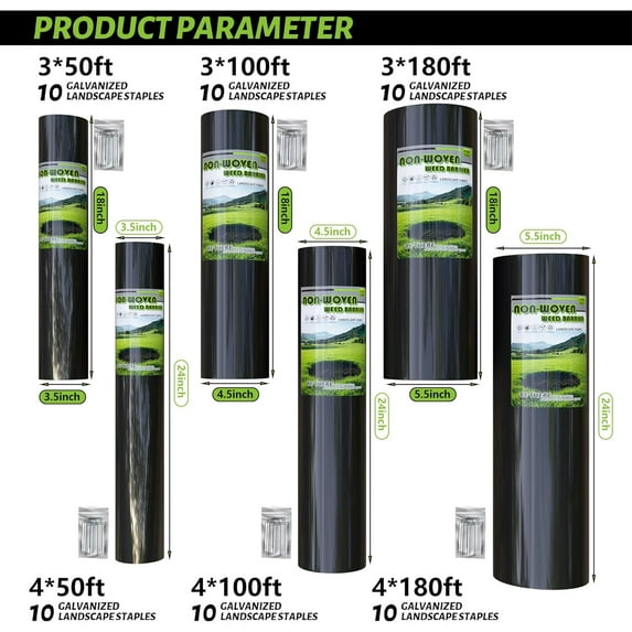 5 OZ Non Woven Geotextile Landscape Fabric, Weed Barrier Landscape ...