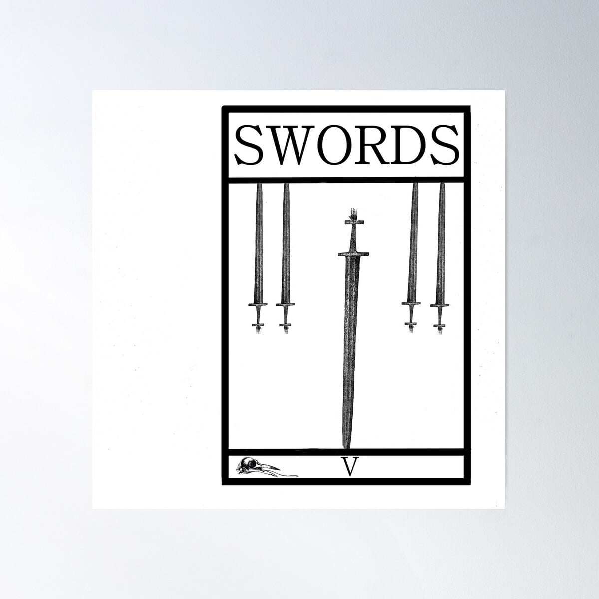 5 Of Swords Poster Wall Art, Modern Wall Decor For Living Room Bedroom ...