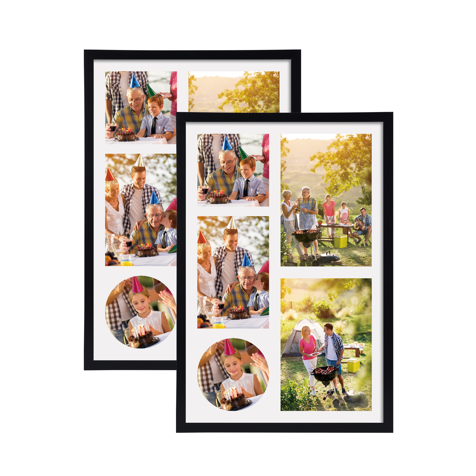 Mainstays 10x22 5-Opening Sentiment Collage Picture Frame, Black ...