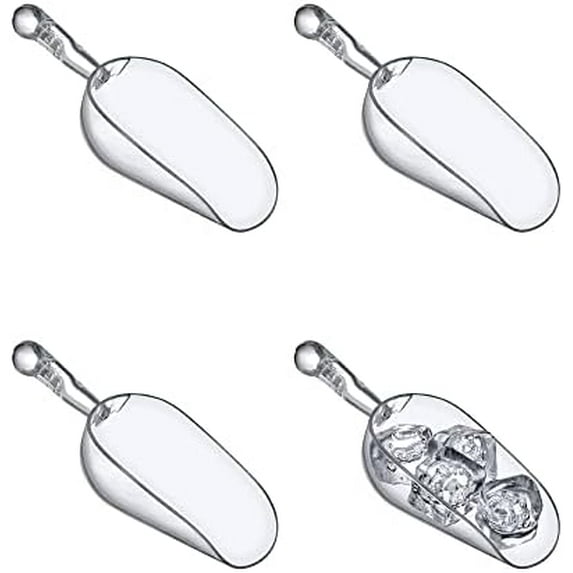 5-Ounce Plastic Ice Scoops (Set of 4), Plastic Utility Scoops, BPA-Free ...