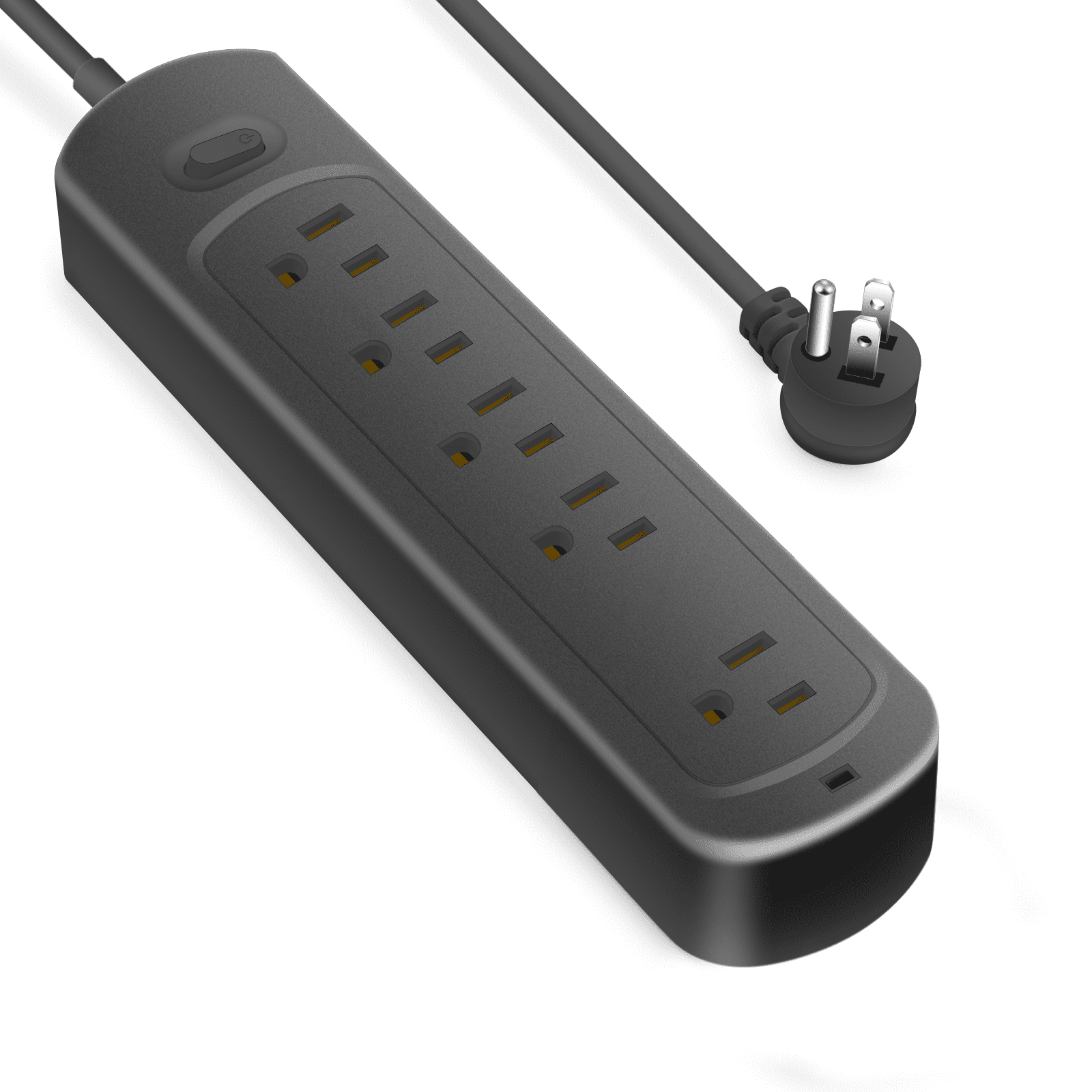 5-Outlet Surge Protector Power Strip, 4ft Extension Cord, ETL Listed ...
