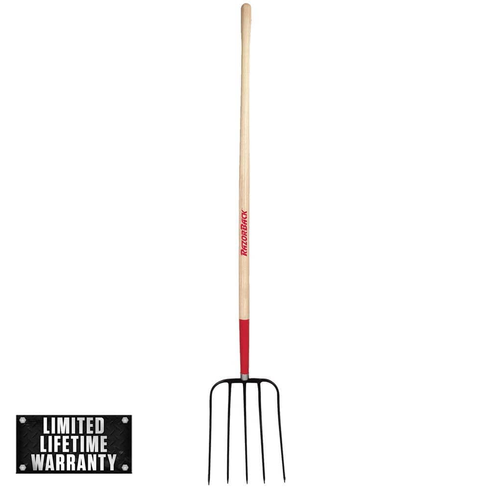 5-Oval Tine Forged Manure Fork - Walmart.com