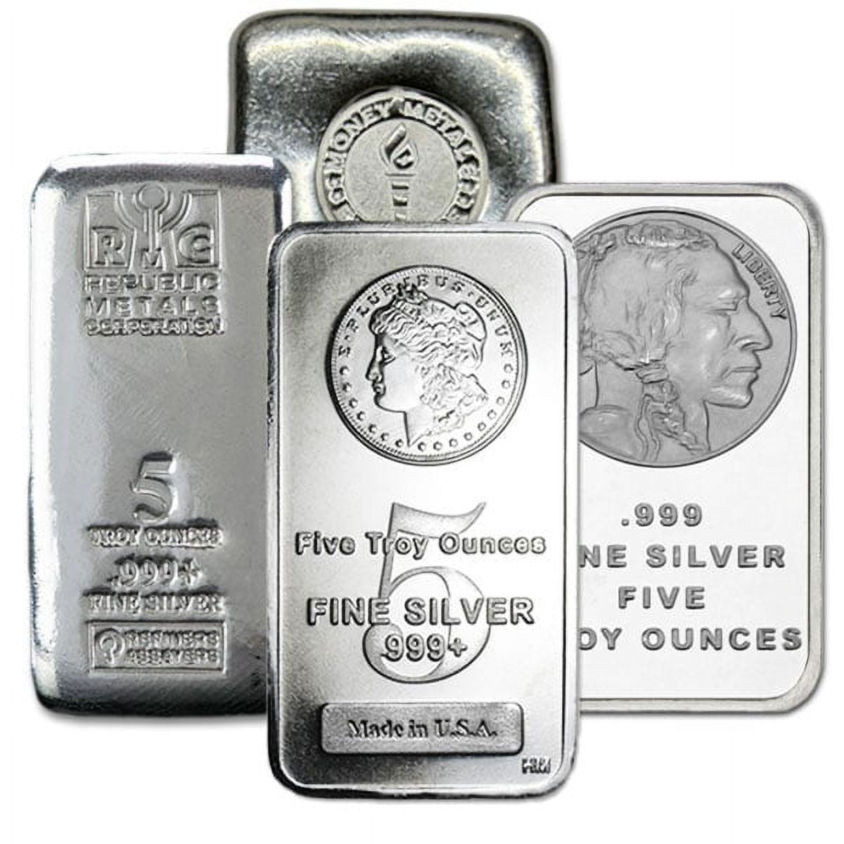 Money Metals 5 Oz Silver Bullion Bars (Design Our Choice) - Walmart.com