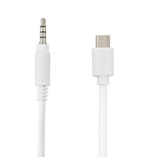5-PACK 3 ft.-Micro usb male to 3.5mm male jack audio cable MIC Cable ...