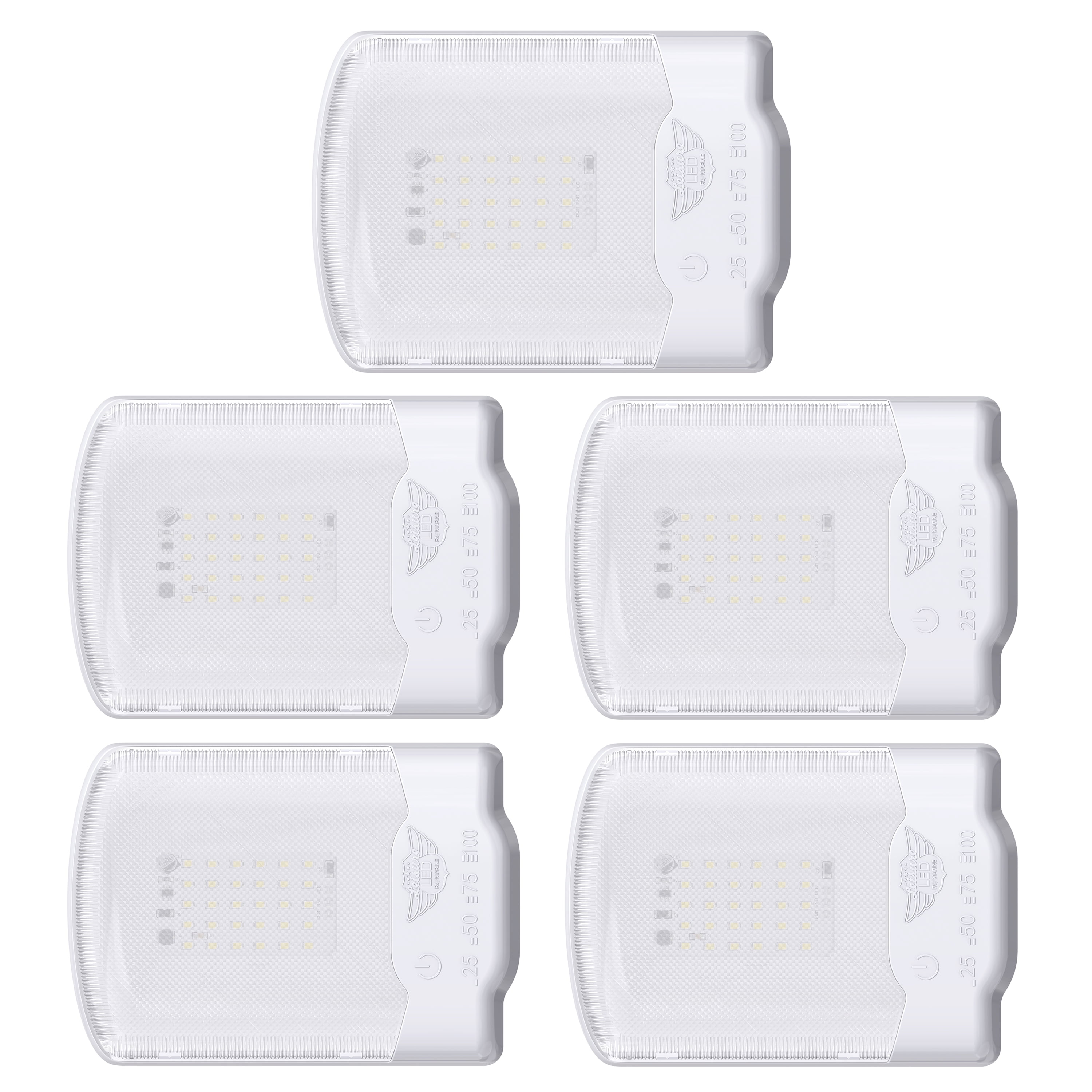 5 PACK Leisure LED RV LED Ceiling Single Dome Light Fixture with Built ...