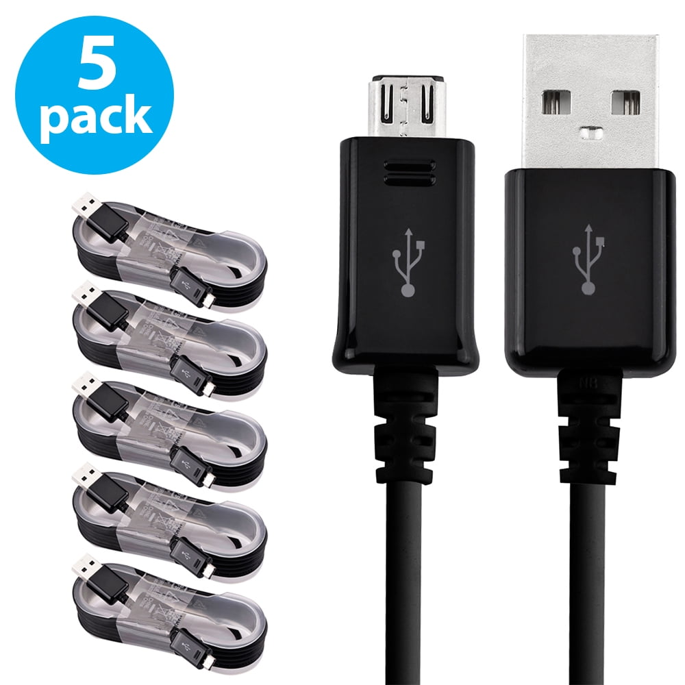 5-PACK Micro USB Cable Android 5FT, AFFLUX USB to Micro USB Cables High ...
