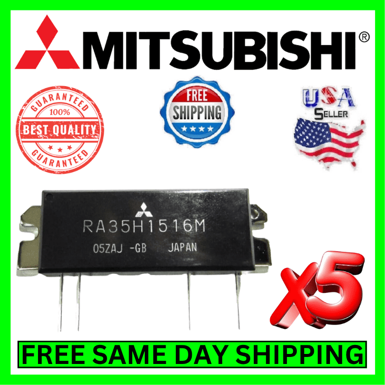 5-PACK Mitsubishi RA35H1516M SHIPS FROM USA New 154-162MHz 40W 12.5V RF ...