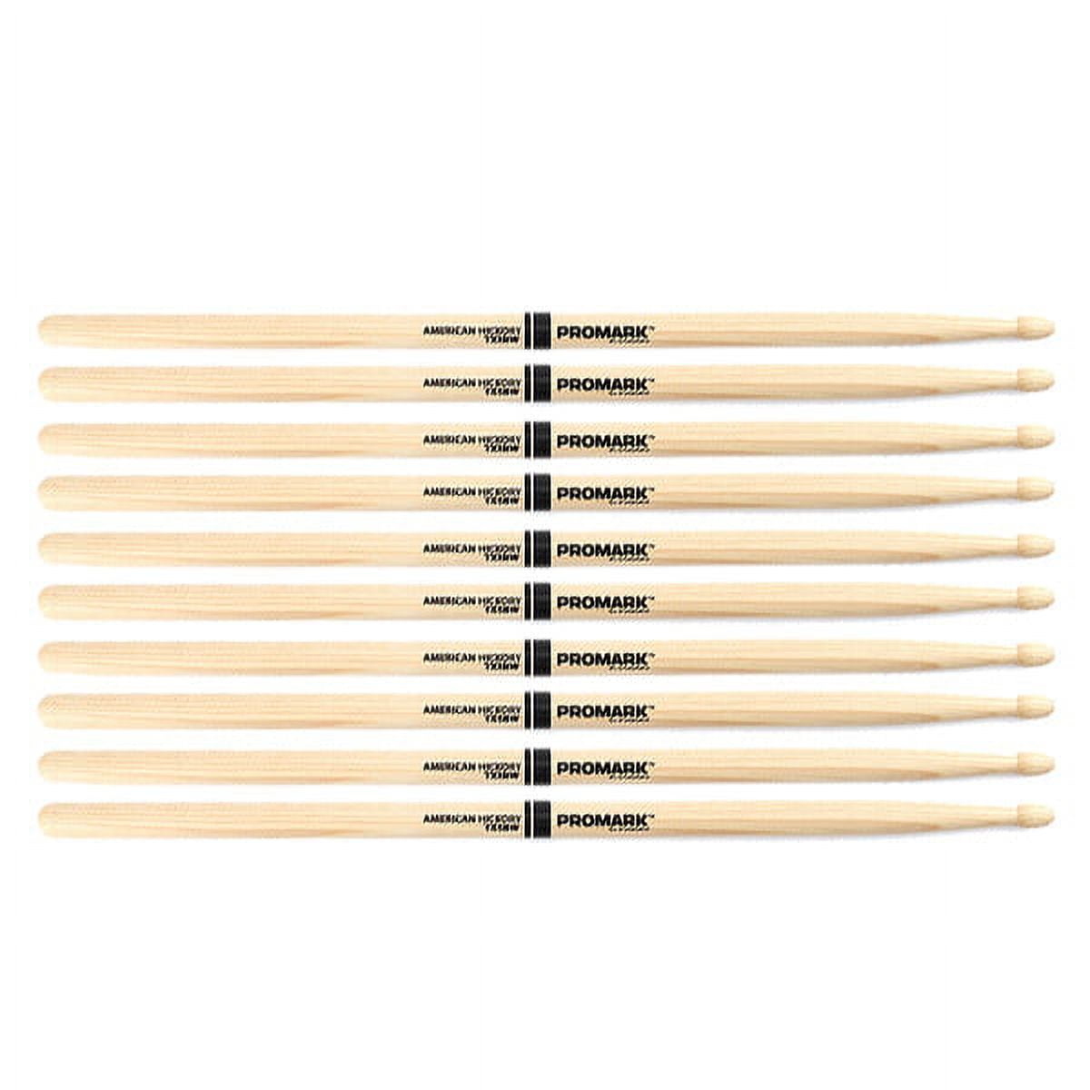 5 PACK Promark TX5BW American Hickory Wood Tip TX5BW-5 - Walmart.com