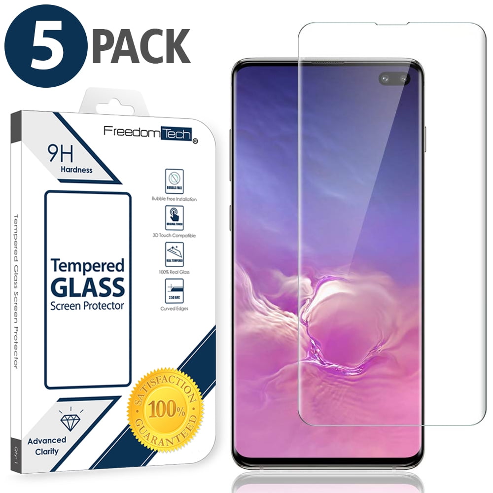 5-PACK Samsung Galaxy S10+ Plus Screen Protector Tempered Glass 6.4 ...
