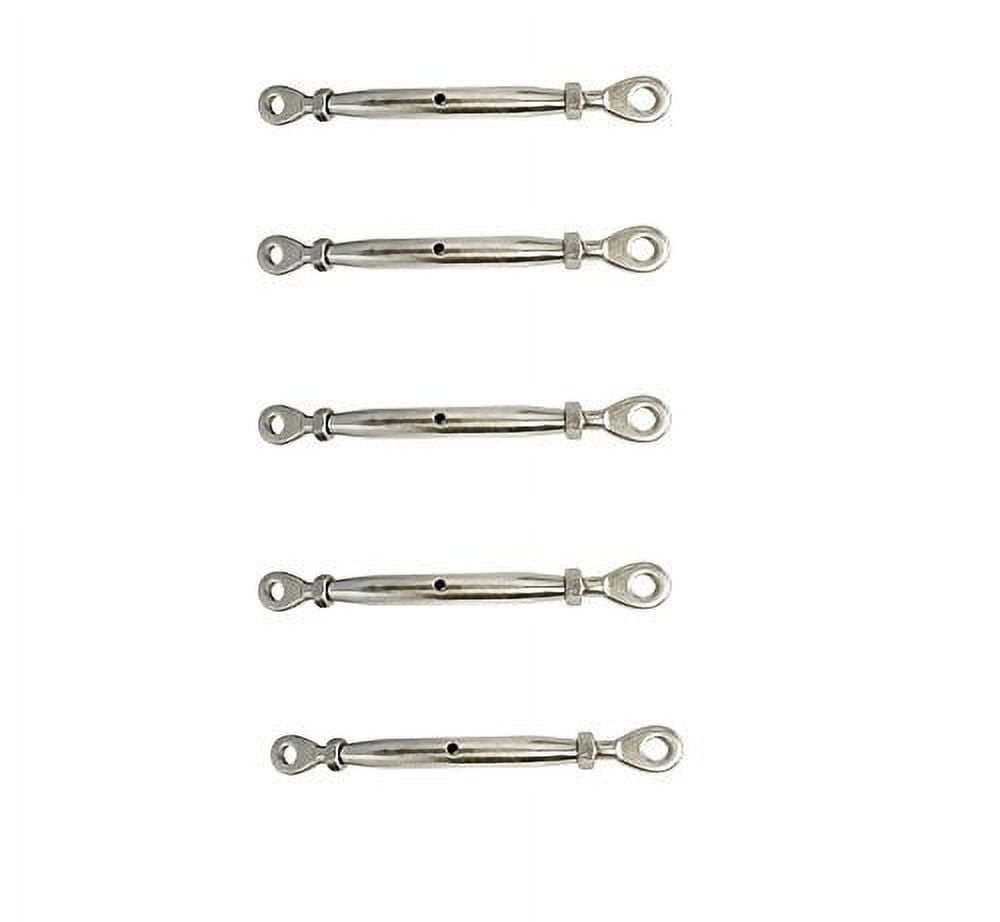 5 PC 1/4'' Marine Stainless Steel Closed Body Turnbuckle EYE EYE Rig ...