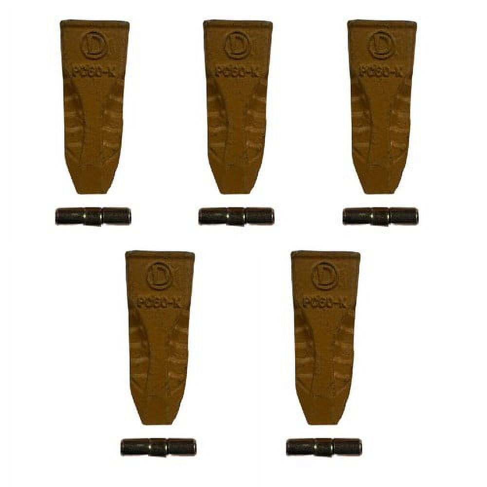 5 PC 20X-70-14160 BUCKET TEETH,20X-70-14170 PIN,20X-70-14180 SPRING FIT ...