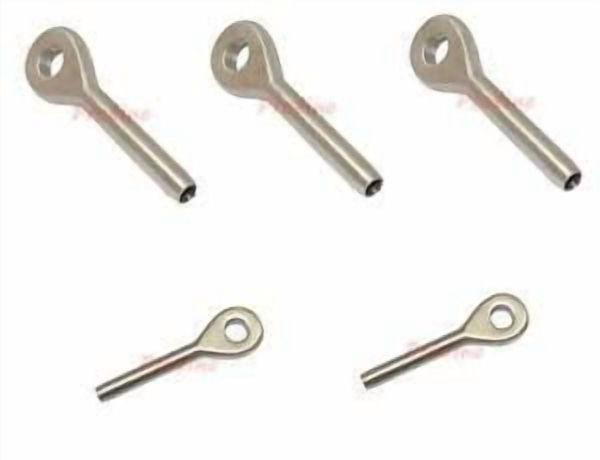 5 PC 3/16'' Wire Rope Swage Eye Terminal Hand Aircraft Eye Stainless ...