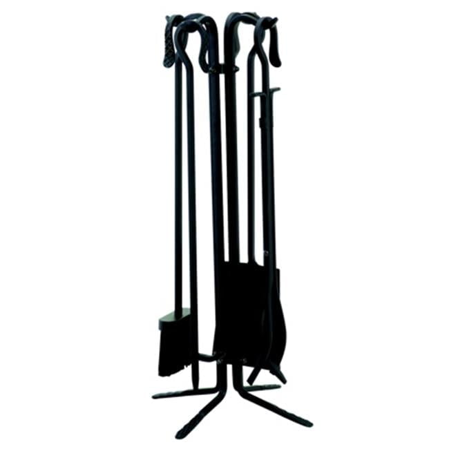 5 PC BLACK WROUGHT ITON FIRESET WITH CROOK HANDLES - Walmart.com
