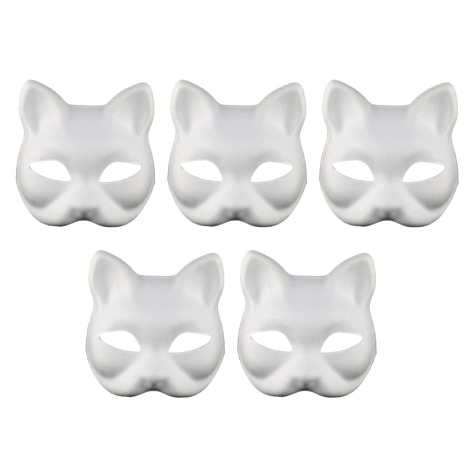 5 PC Halloween Decorations White Plastic Fox Decorations,White Halloween Half Costume,Diy Dress ...