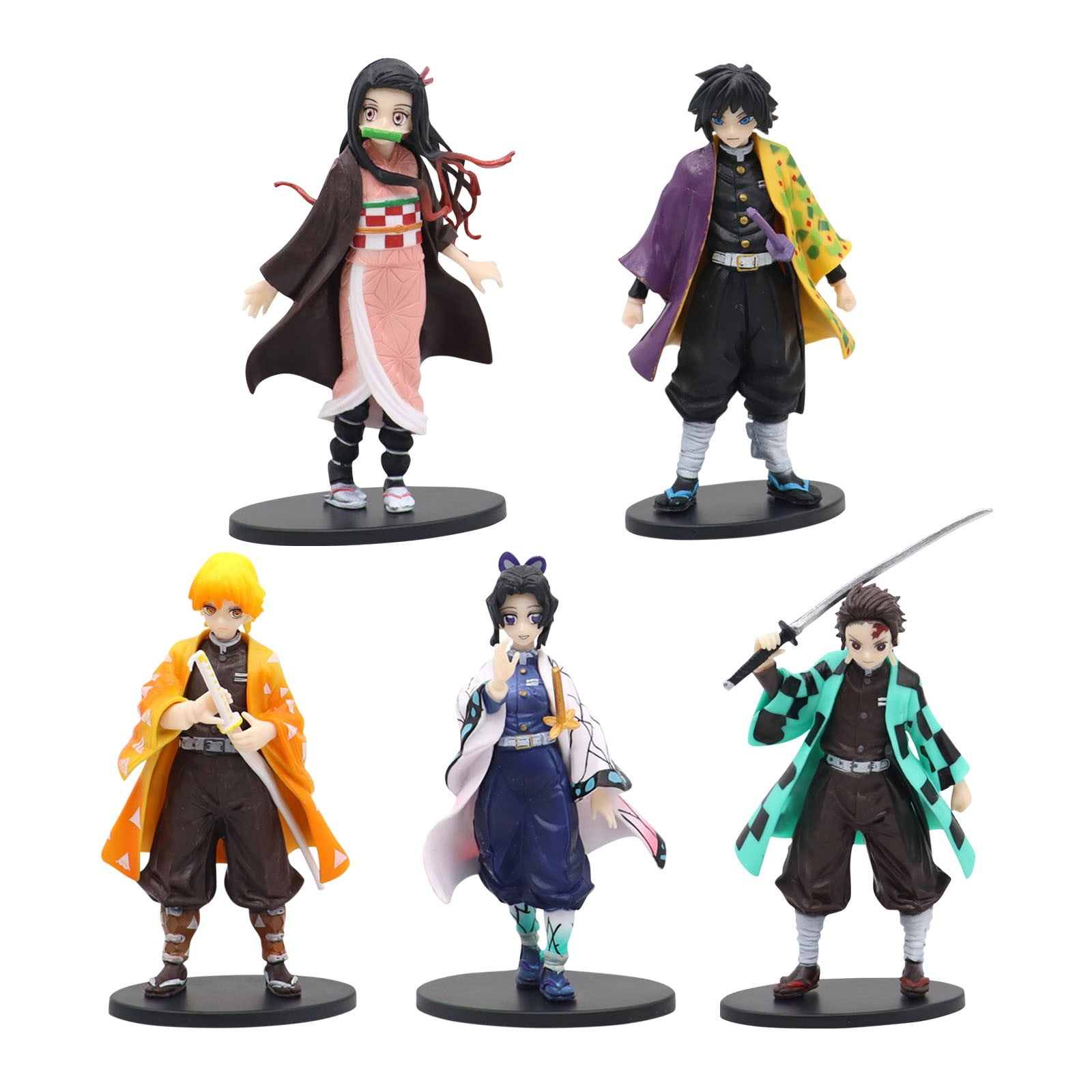 5 PC Kimetsu no Yaiba Anime Figure Demon Slayer Kamado Nezuko Tanjirou ...