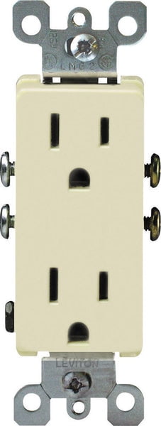 5 PC Leviton Decora 15 amps 125 V Duplex Ivory Outlet 5-15R 1 pk ...