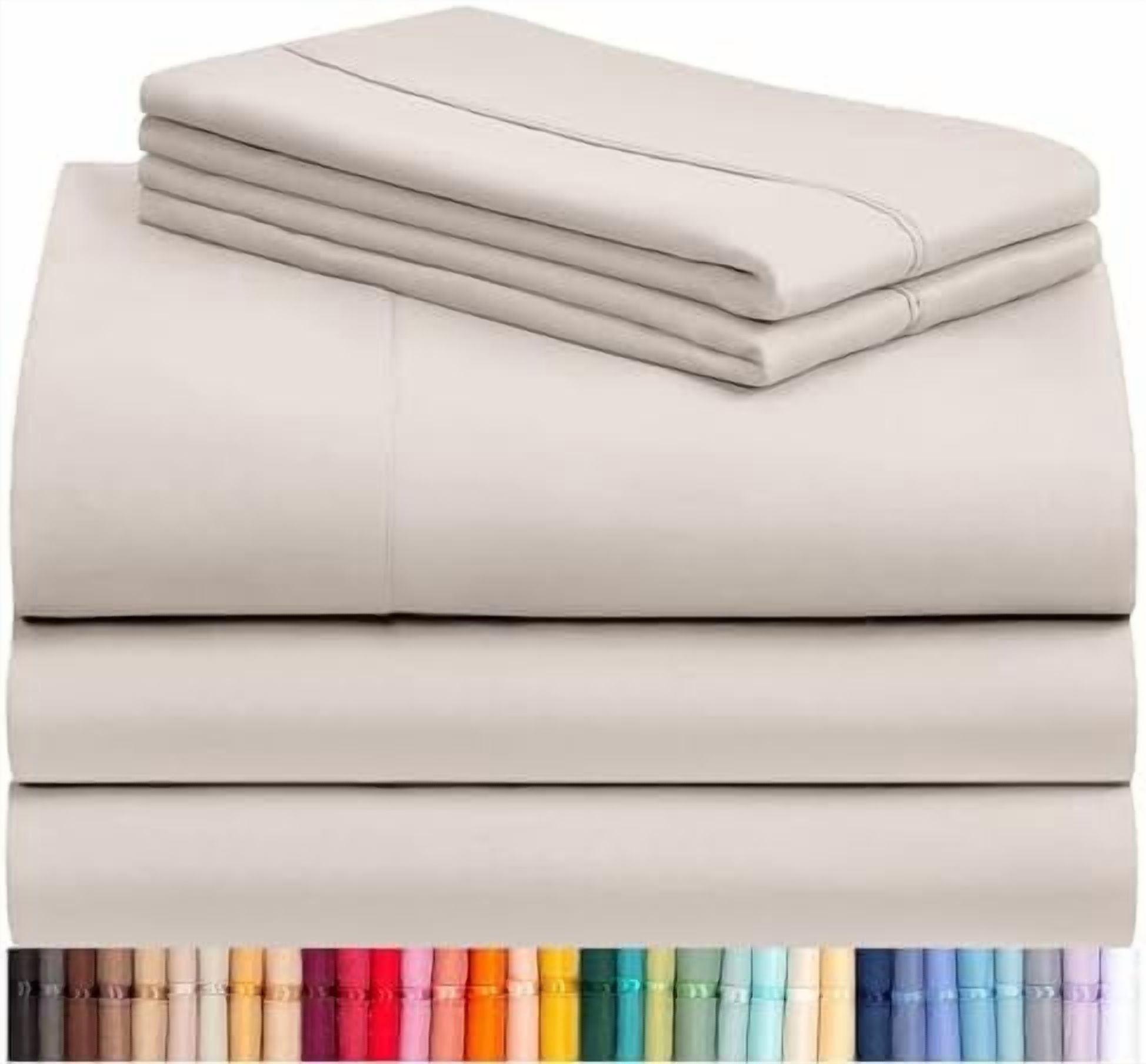 5 PC Sheet Set Bed Sheets Deep Pockets 16" Eco Friendly Wrinkle Free ...