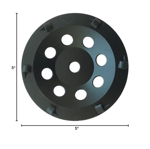 5" PCD Grinding Wheel for Epoxy, Glue, Mastic and Paint, 6 PCD Segments ...