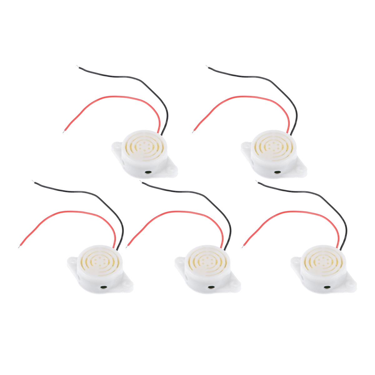 5 PCS -24V 90DB Small Enclosed Electronic Buzzer Alarm with Wires ...