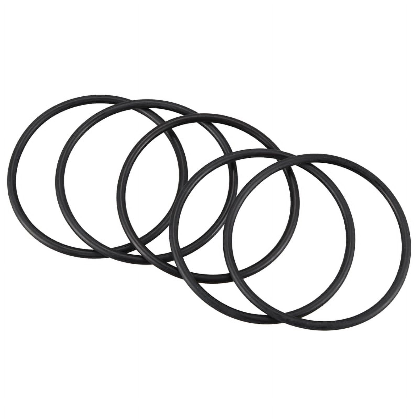 5 PCS 80 mm External Dia 4 Thick Filter Rubber O-Ring Seal Black ...