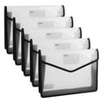 5 PCS A4 File Folders, Waterproof Transparent Plastic Folder Organizer ...