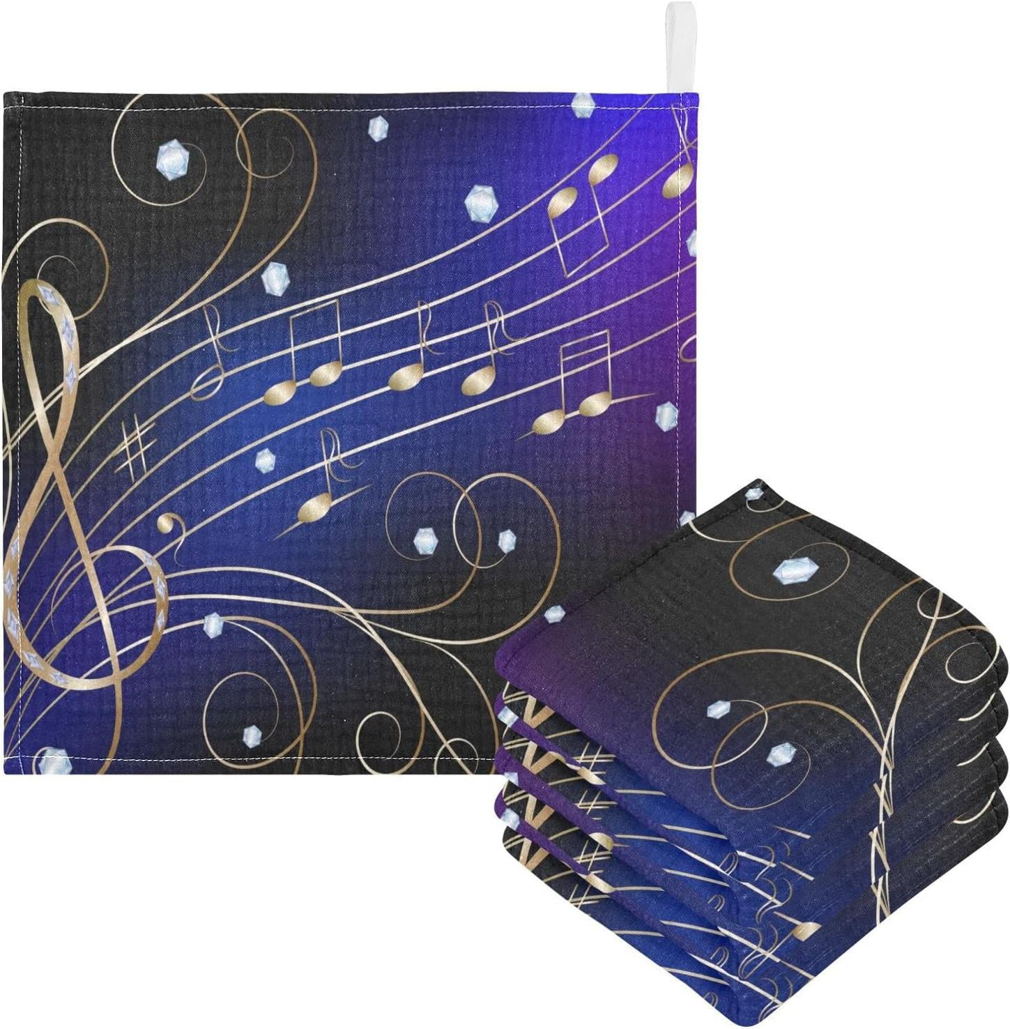 5 PCS Abstract Musical Signs Baby Muslin Washcloths, Diamond Soft ...