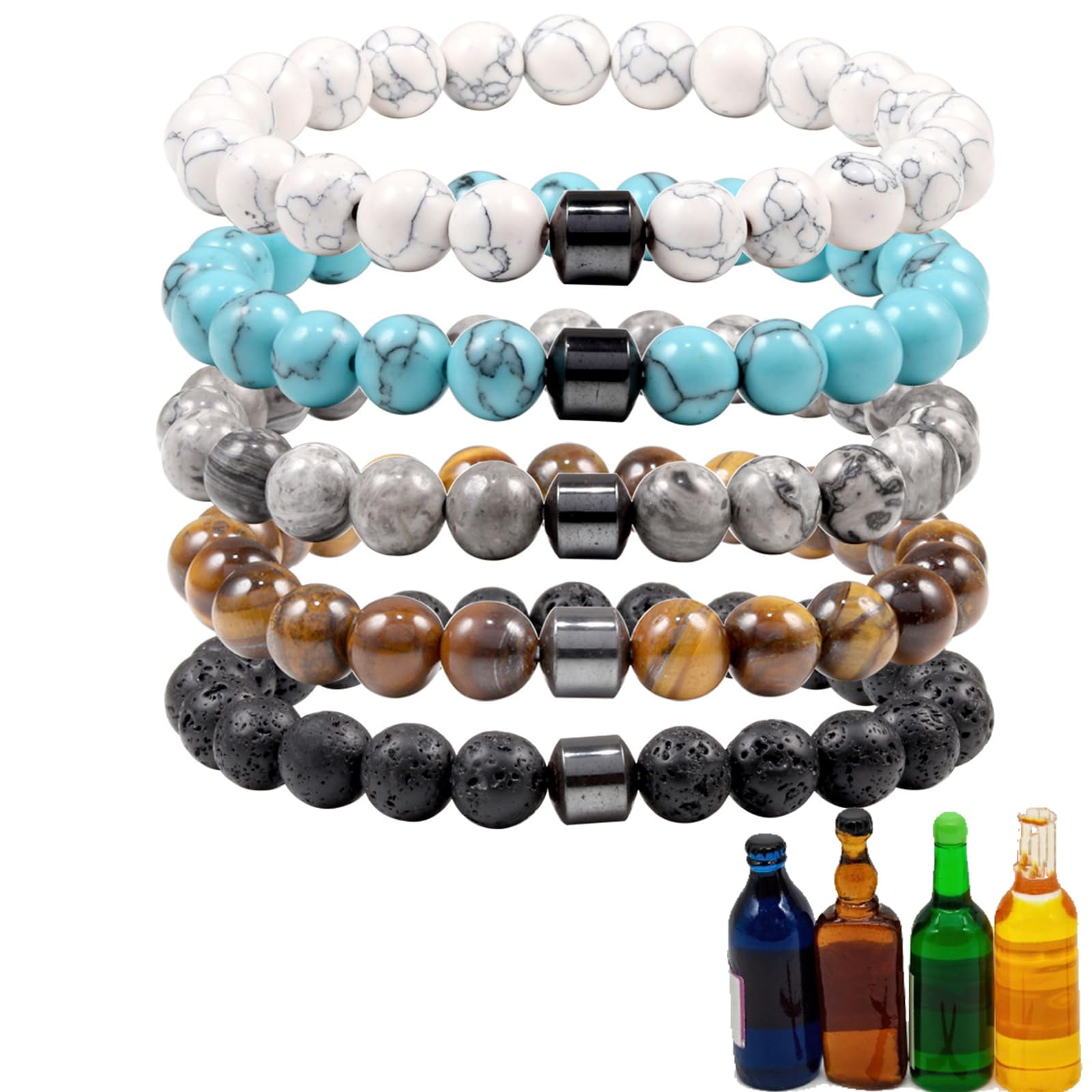 5 PCS Adjustable Alcohol Cessation Bracelet Gift for Men Women ， Reduce ...