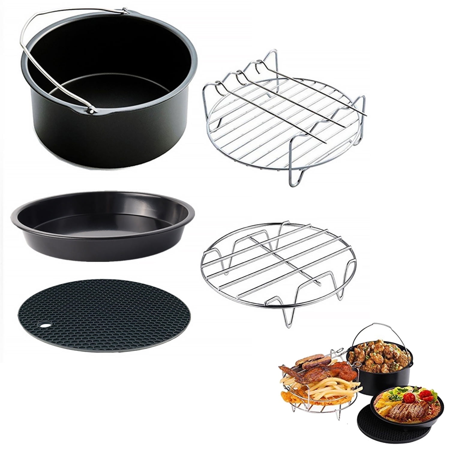 GoXteam 5pcs Air Fryer Accessories, 6 Inch Fryer Accessories Compatible ...