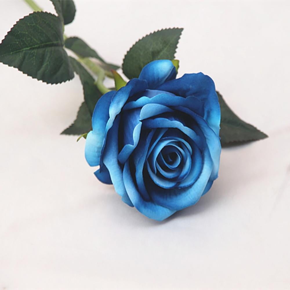 5 PCS Artificial Single Stem Rose Flower, Fake Flowers Bridal Wedding ...