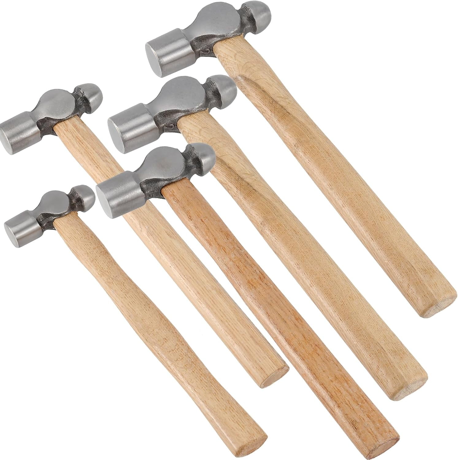 5 PCS Ball Peen Hammer, 8 OZ,16 OZ, 24 OZ, 32 OZ, 48 OZ Ball Peen ...