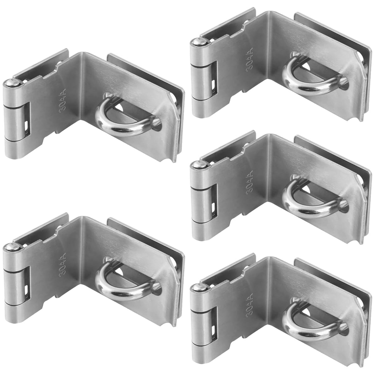 5 PCS Barrel Stainless Steel Security Padlock Latch Swinging Door ...