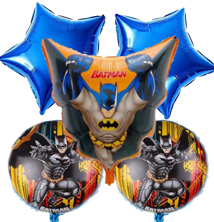 5 PCS Batman Balloons Bat Birthday Party Balloons Supehero Balloons ...