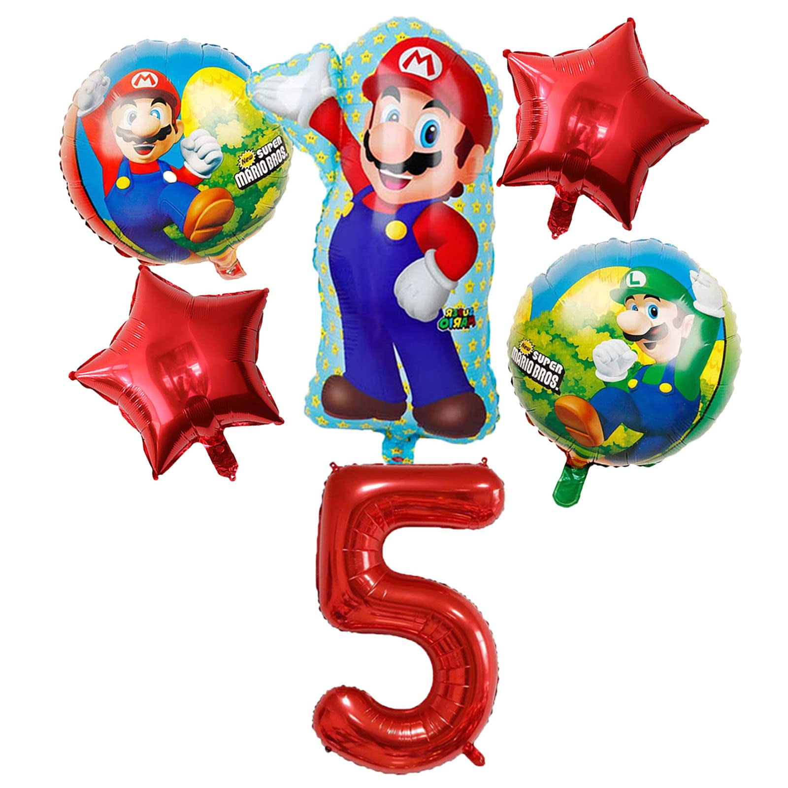 5 PCS Birthday Party Balloon 23 inch Mario Balloon Game theme Party ...