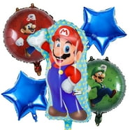 5 PCS 23 Inch Luigi Balloons Mario Star Balloons Mario Mushroom Balloon ...