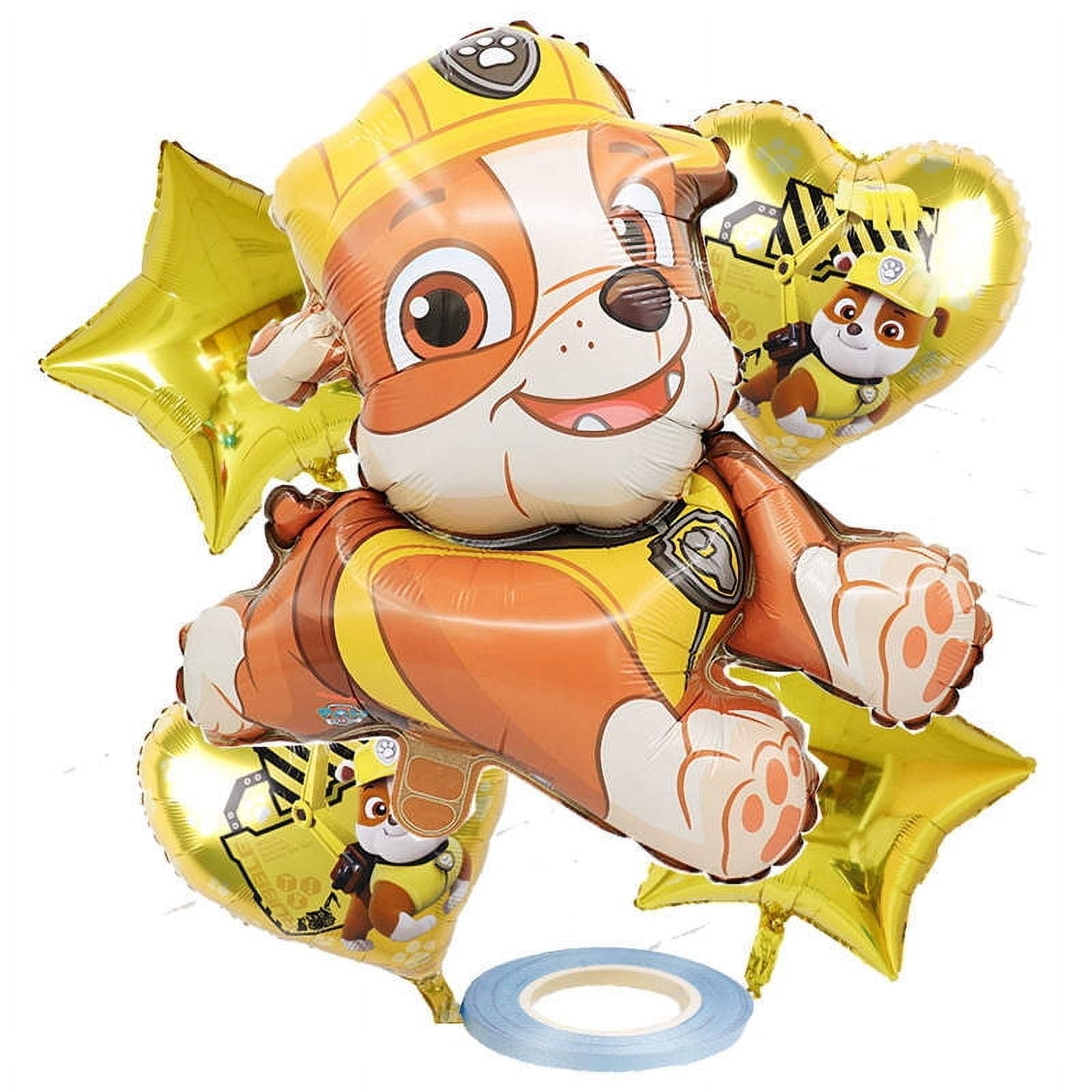5 PCS Birthday Party Balloons Paw Patrol Balloons Dog Balloons RUBBLE ...