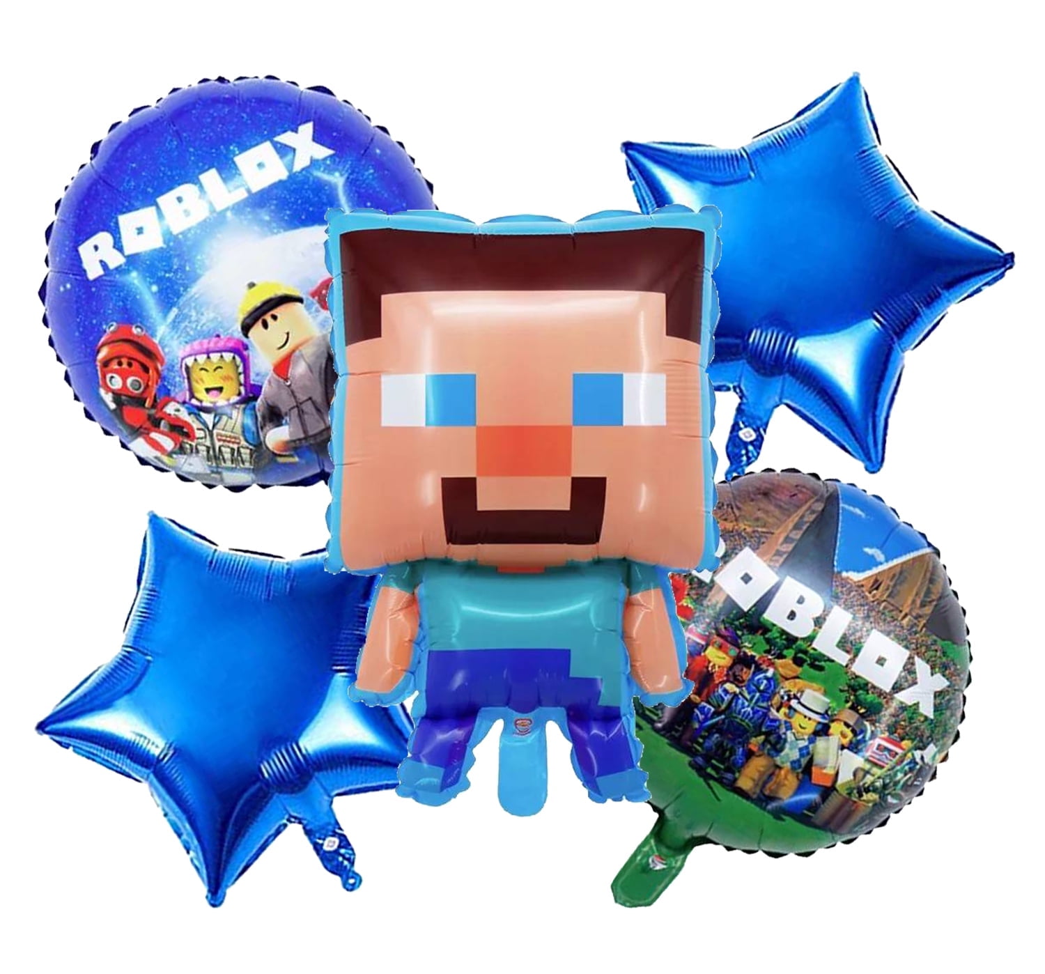 5 PCS Birthday Party Balloons Roblox Balloons Pixel Style Gamer Party ...