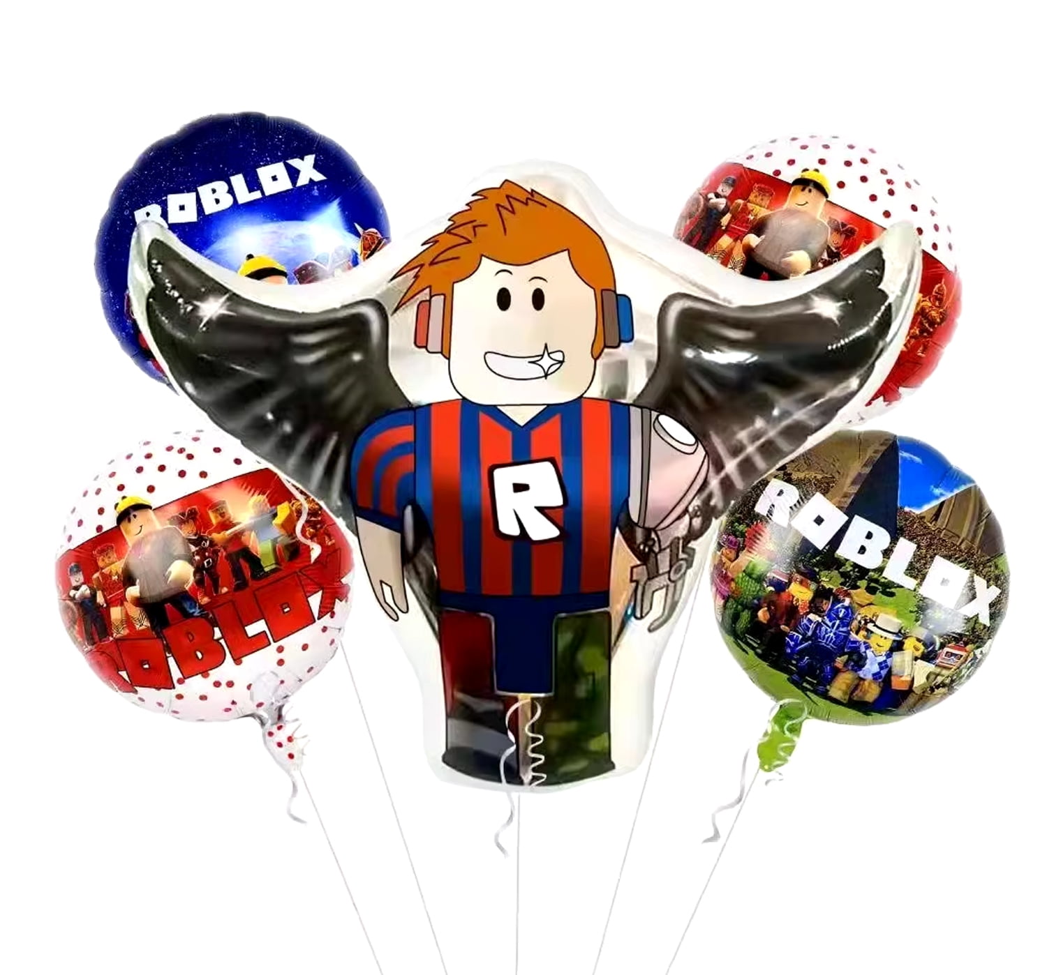 5 PCS Birthday Party Balloons Roblox Balloons Pixel Style Gamer Party ...