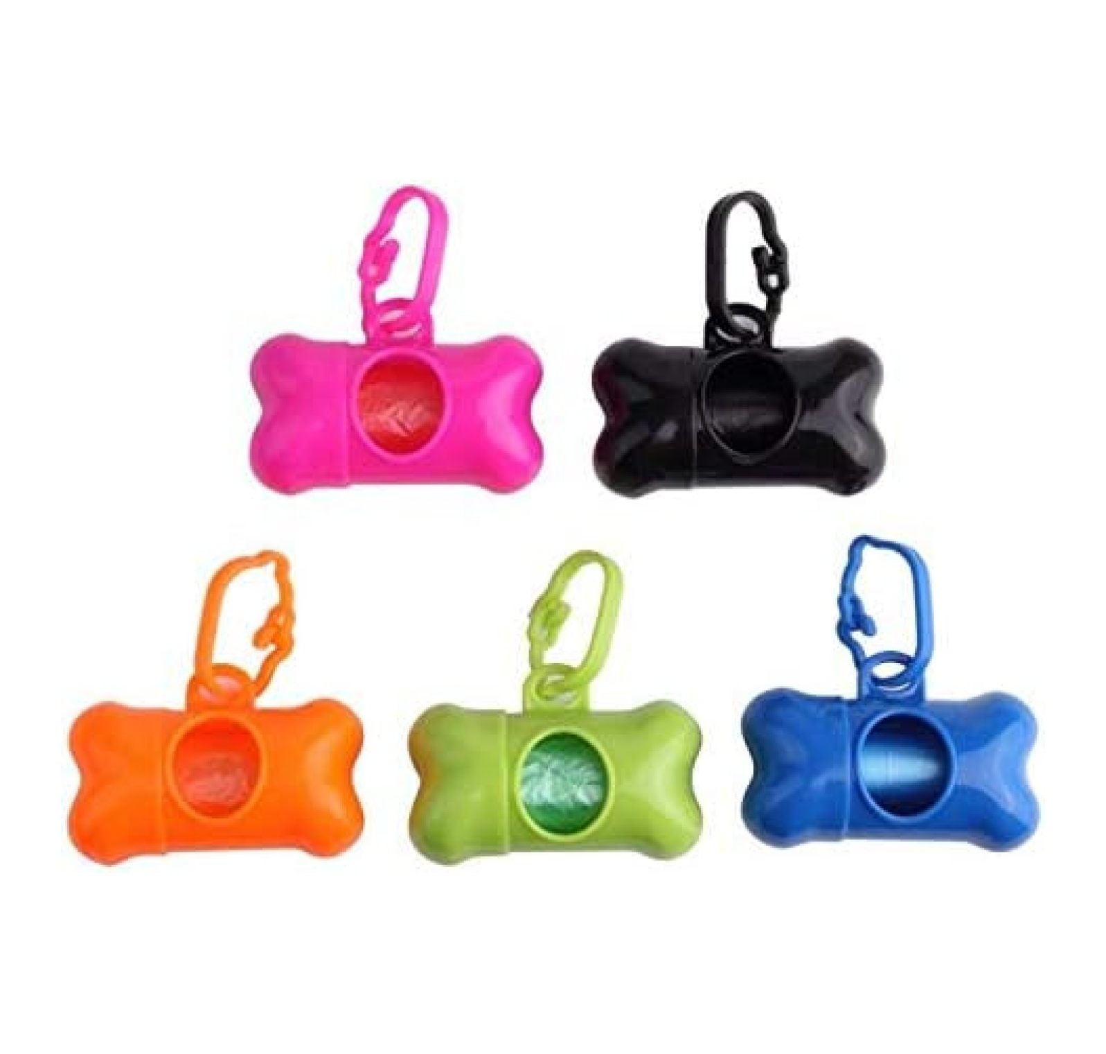5 PCS Bone Shaped Poop Bag Dispenser Pet Waste Disposal Bag Dispenser ...