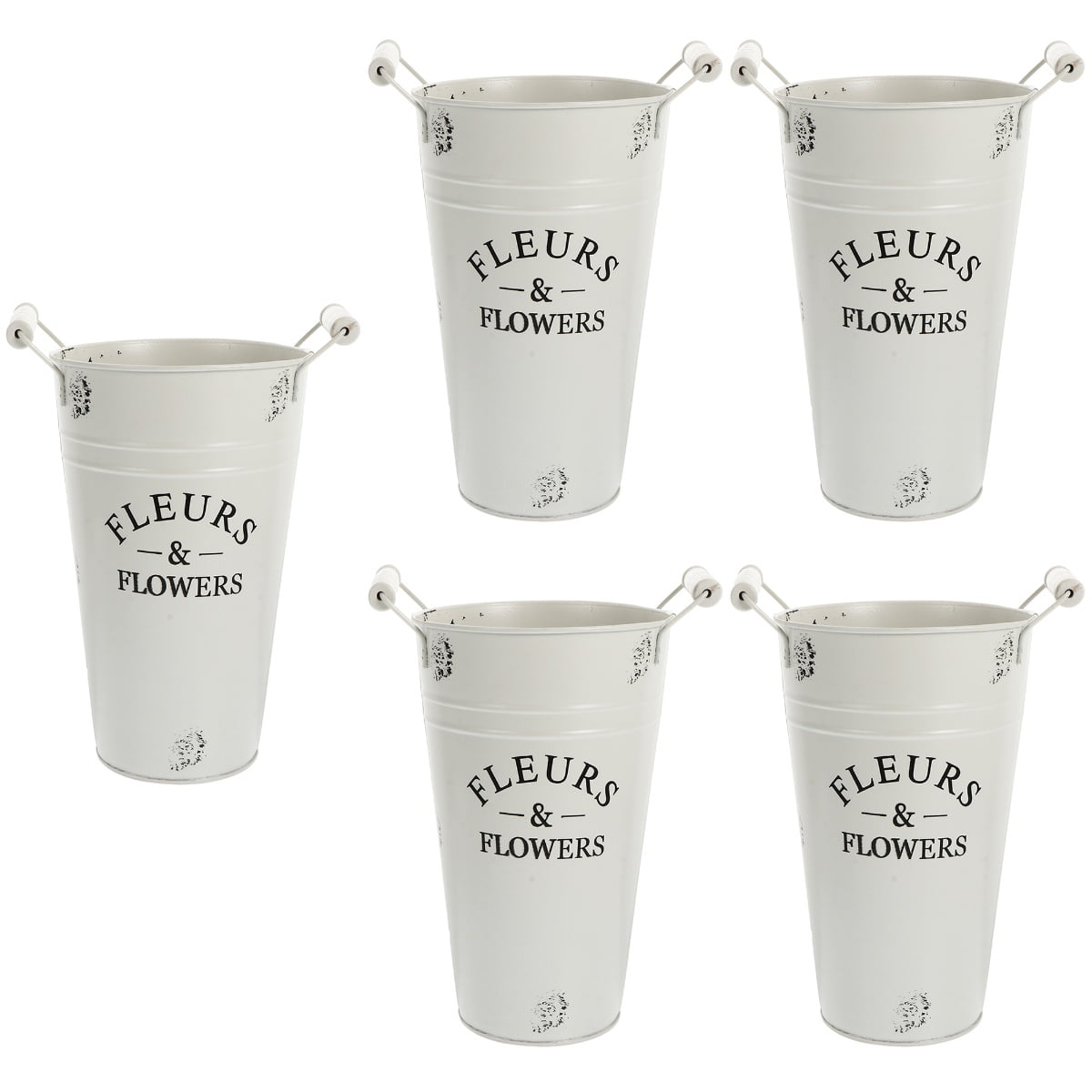 5 PCS Bucket Flower Arrangement Tube Shop Container Outdoor Planter ...