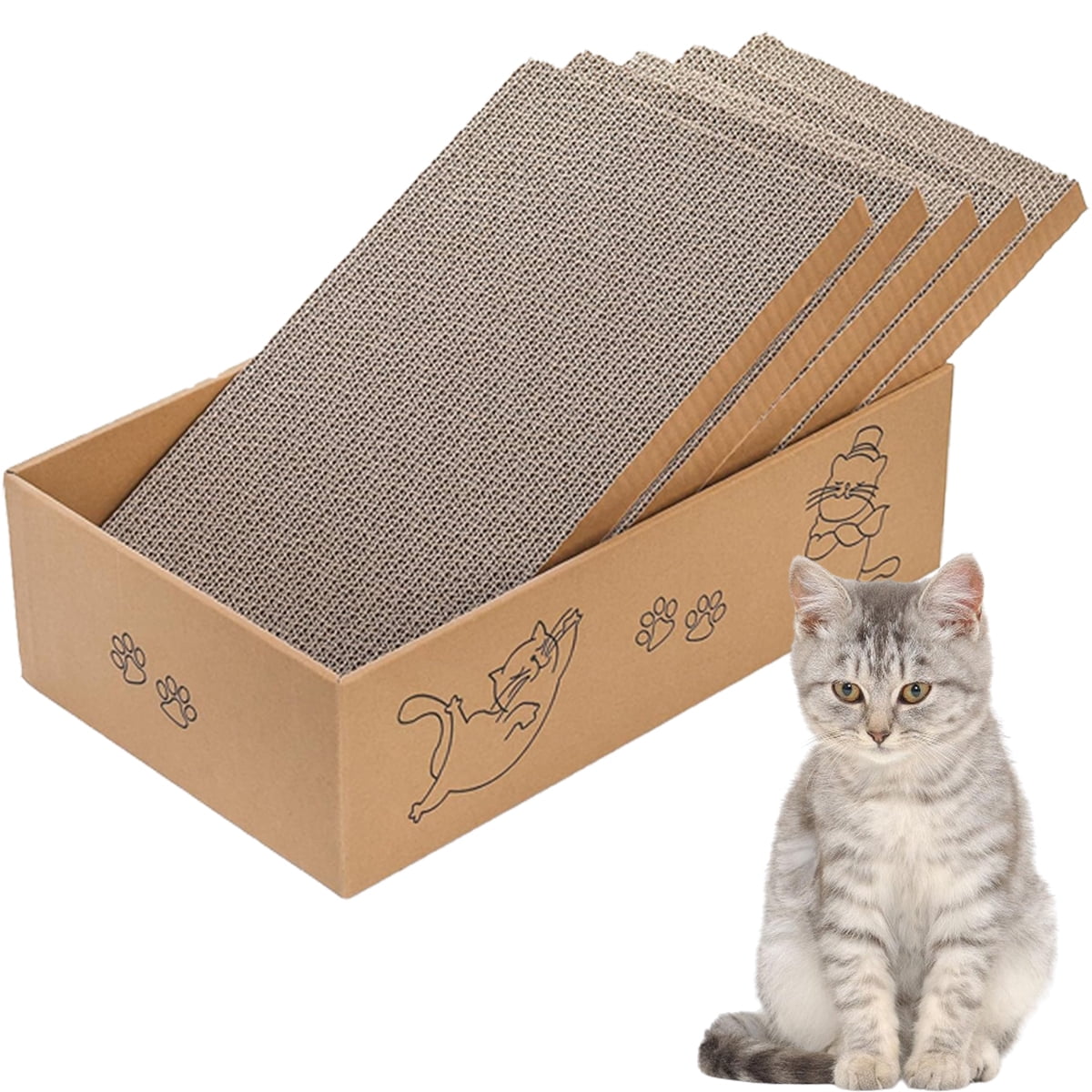 Cat Scratching Board for Large Cat Scratcher Cardboard Cat Scratcher ...
