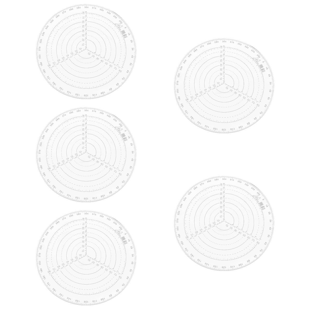 5 PCS Circle Ruler Centering Measurement Tool Template Work - Walmart.com
