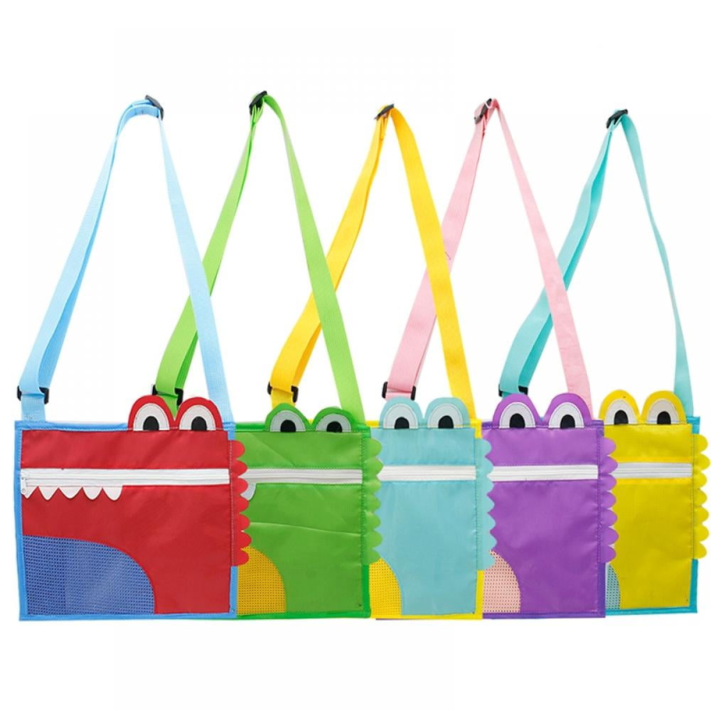 5-PCS Colorful Beach Bags Kids Shell Collecting Bag Toy Seashell Bag ...