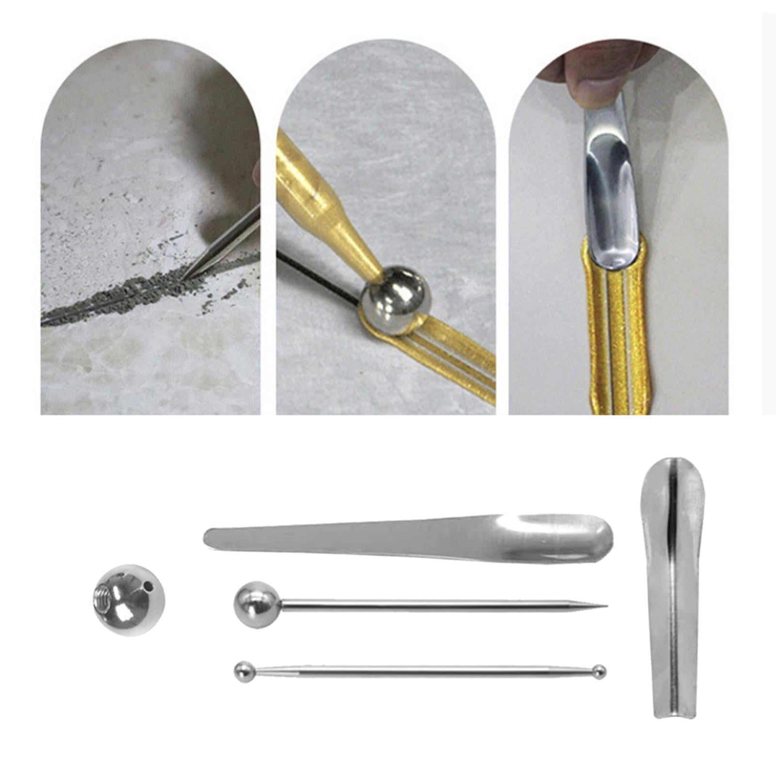 5 PCS Concrete Countertop Caulking Tool Metal Ball Tile Caulk Finishing ...